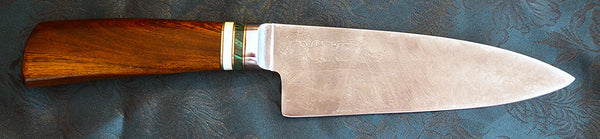 6 inch Chef's Knife with Viraj Sinha Signature. – Francine Etched Knives