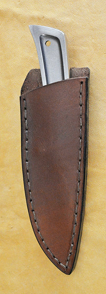 Boye Basic 3 Cobalt with Leather Pouch Sheath. – Francine Etched Knives