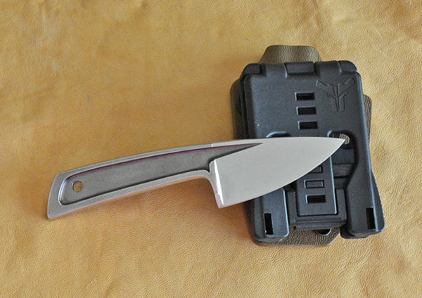 Boye Basic 1 Cobalt with Coyote Brown Kydex Sheath & Spyderco Belt Cli ...