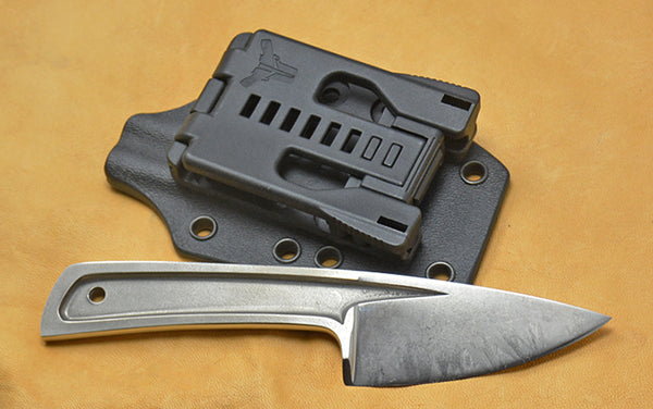 Boye Basic 2 Cobalt with Kydex Sheath and TekLok. – Francine Etched Knives